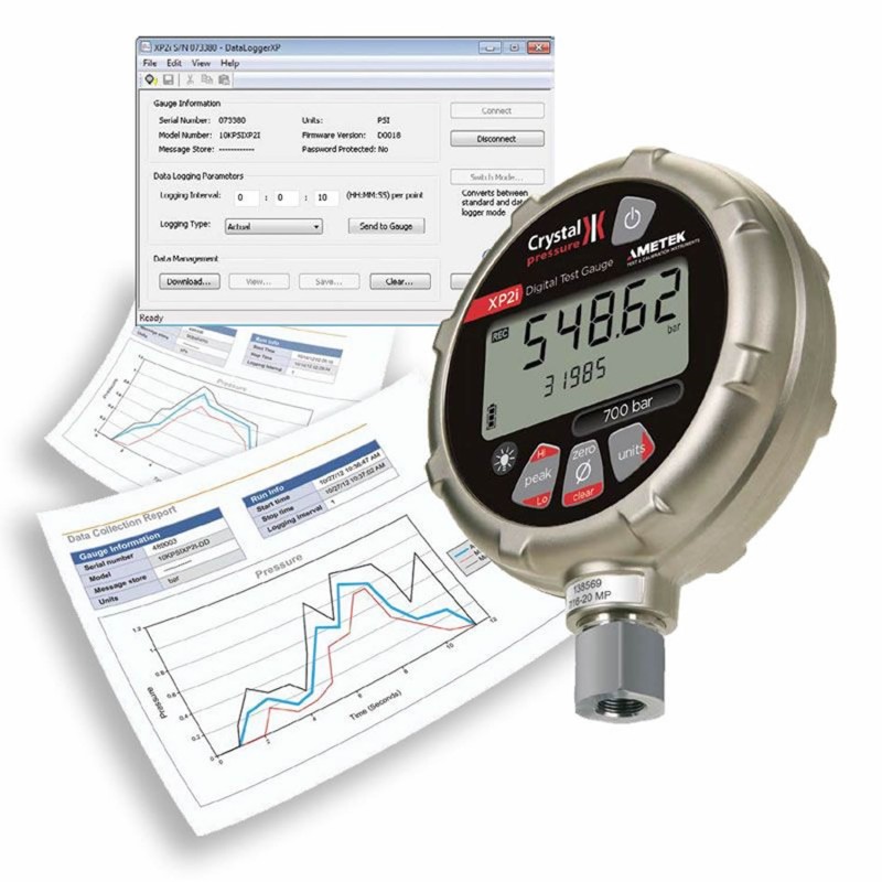 Ametek Crystal XP2i [1KBARXP2I-DL] Digital Pressure Gauge with ...
