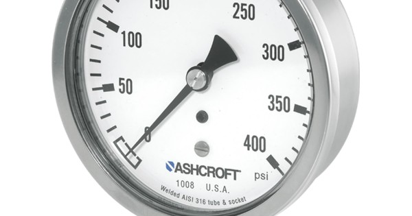 Ashcroft 1008S [501008S] Analog Pressure Gauge - 50mm (2") dial size ...